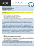 Self Determination Lesson Plan and Reflection | PDF | Lesson Plan ...