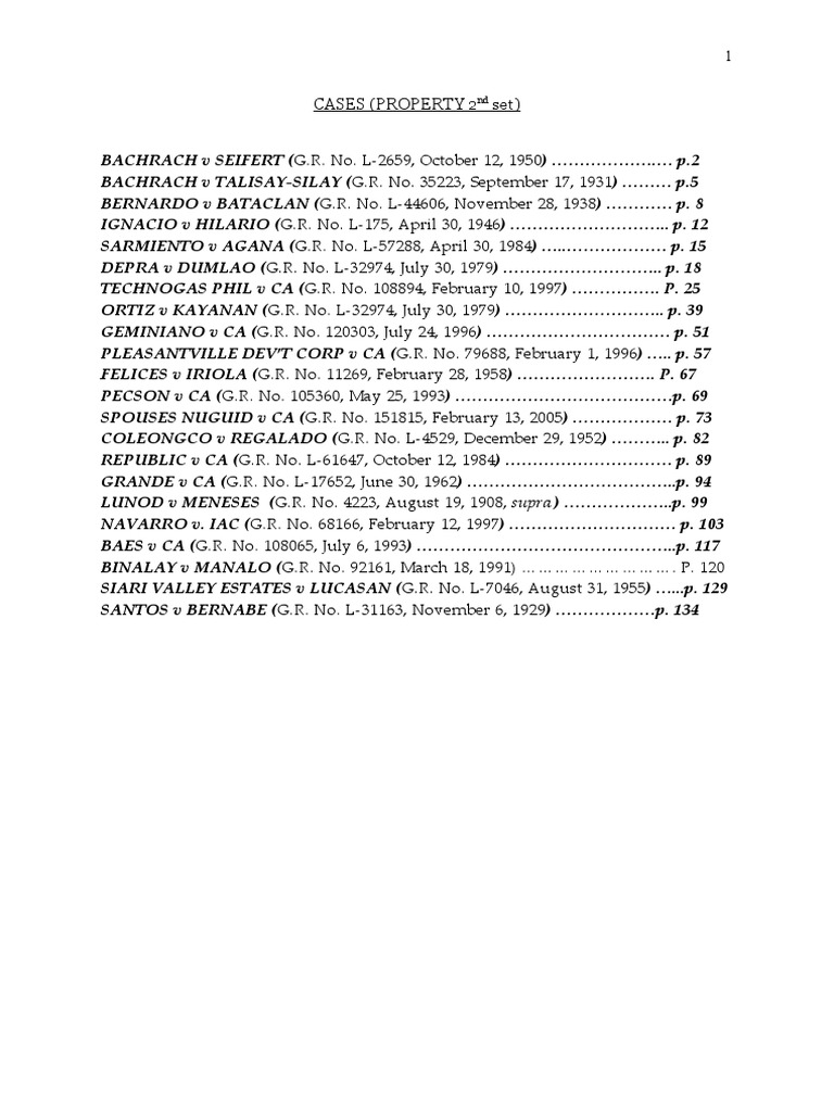 Property Cases Second Set | PDF | Dividend | Judgment (Law)