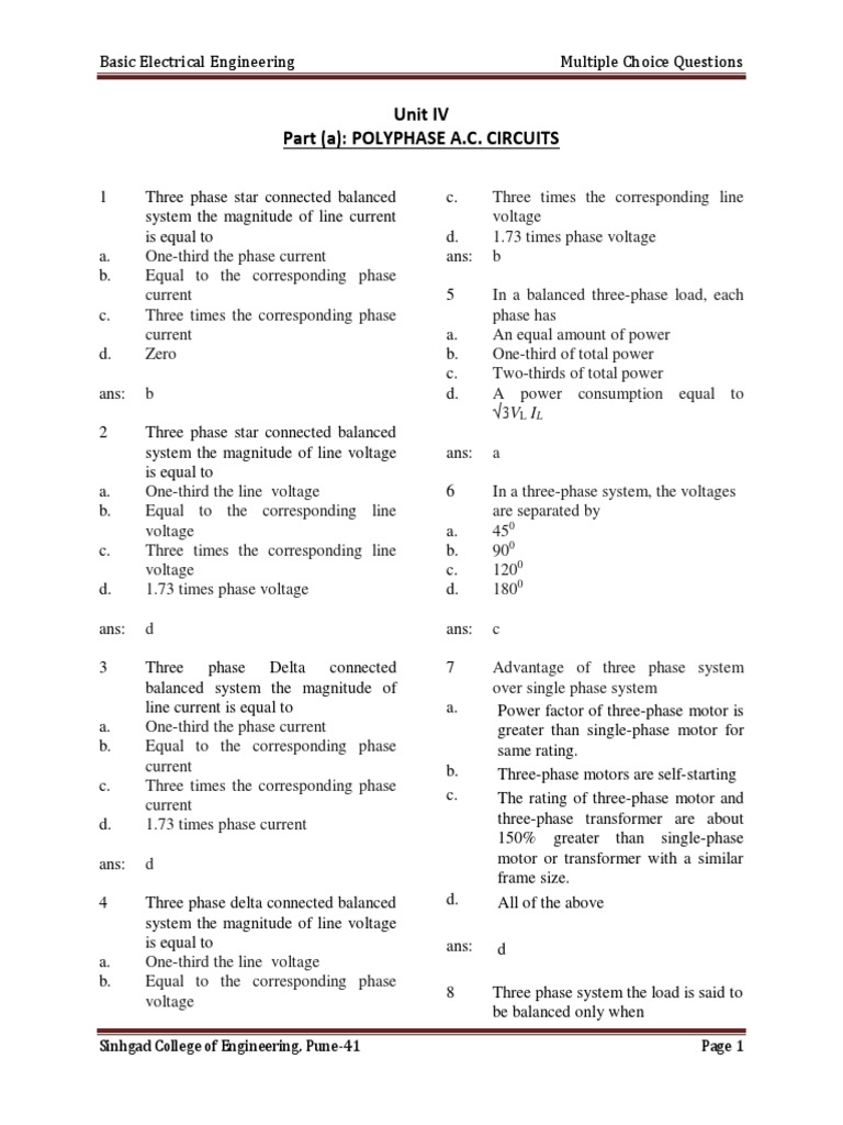 Bee Unit 4 Polyphase Ac Circuits And Single Phase Transformer 2