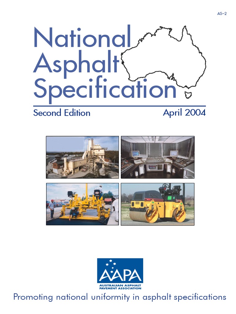 AAPA National Asphalt Specification Australian Asphalt Pavement | PDF ...