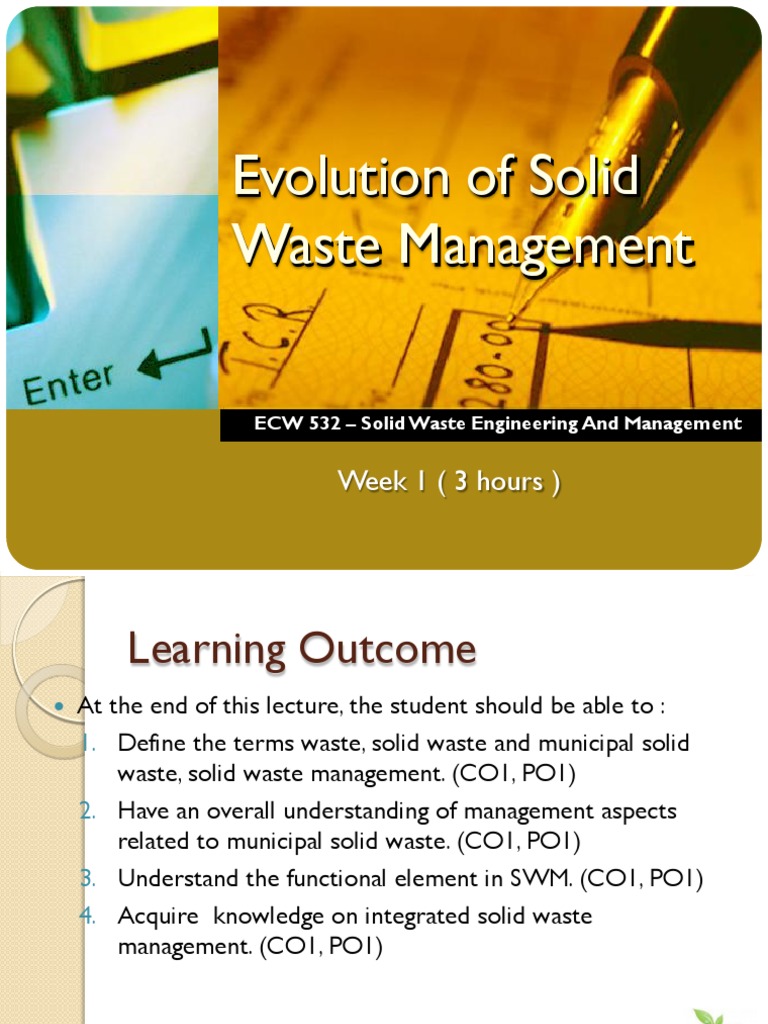 Solid Waste Management Evolution Overview | PDF | Municipal Solid Waste ...