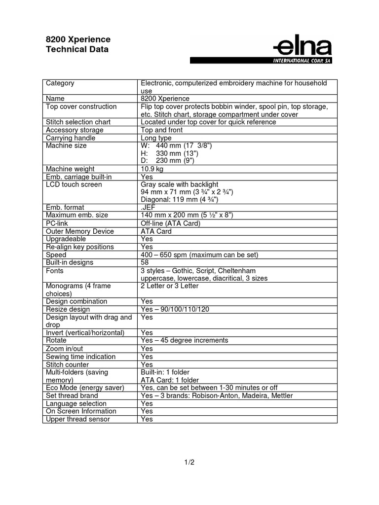 8200 Technical Data | PDF | Equipment | Manufactured Goods