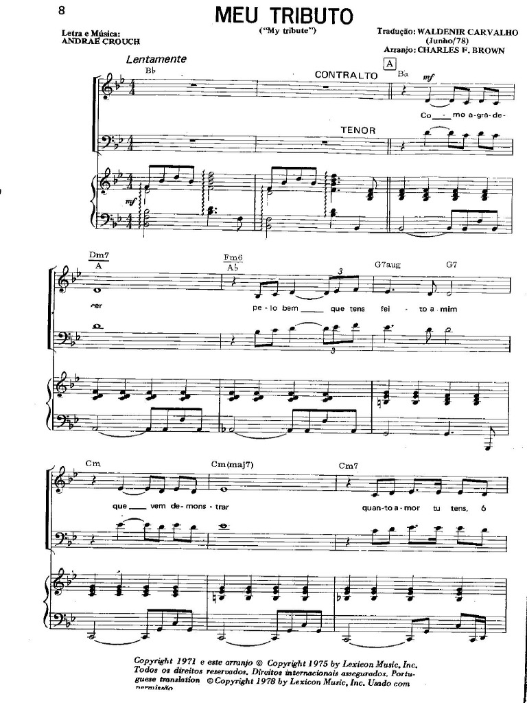 Meu Tributo Partitura | PDF