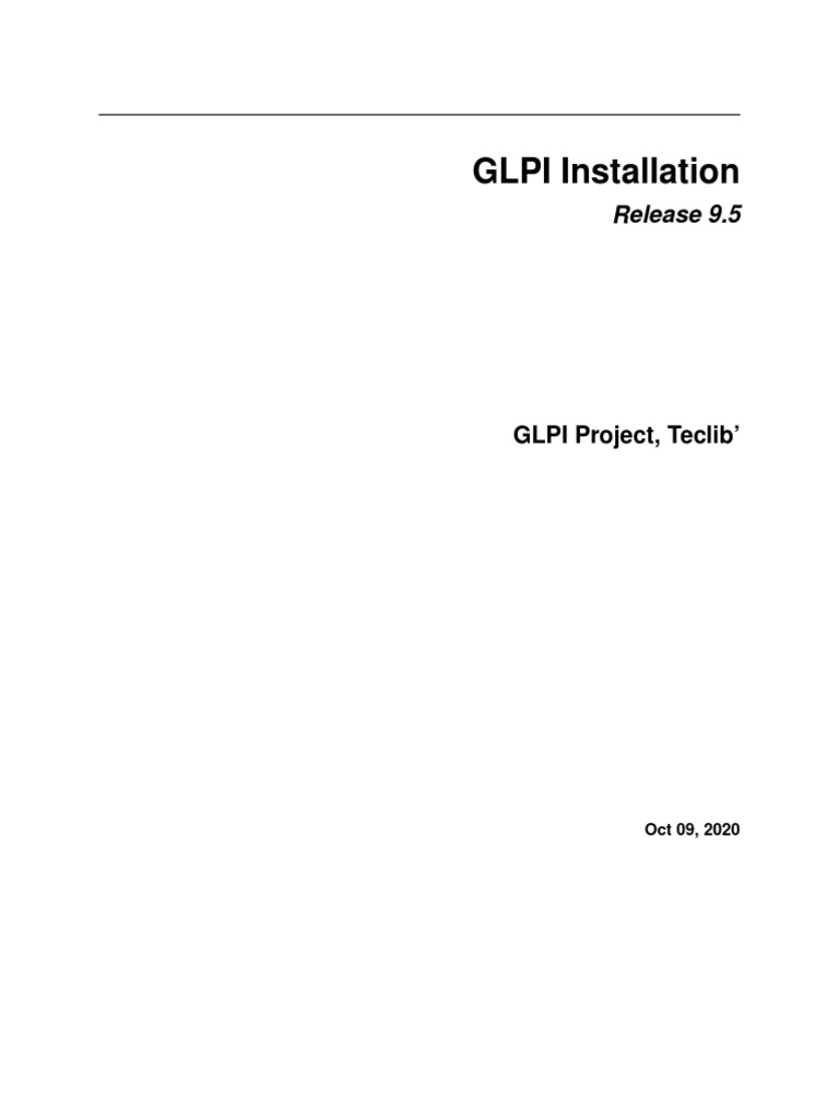 Glpi Install Readthedocs Io en Develop | PDF | Command Line Interface | Php