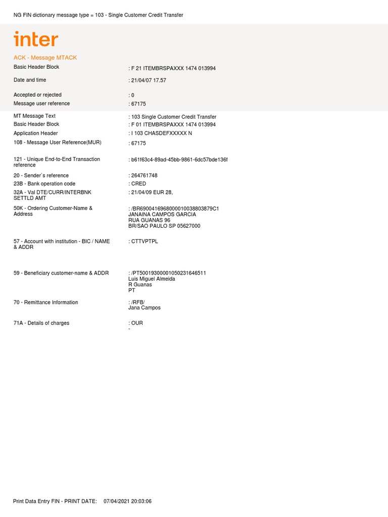 ACK - Message MTACK | PDF