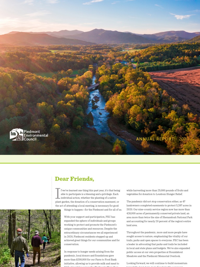 PEC Annual Report 2020 | PDF | Natural Environment | Conservation