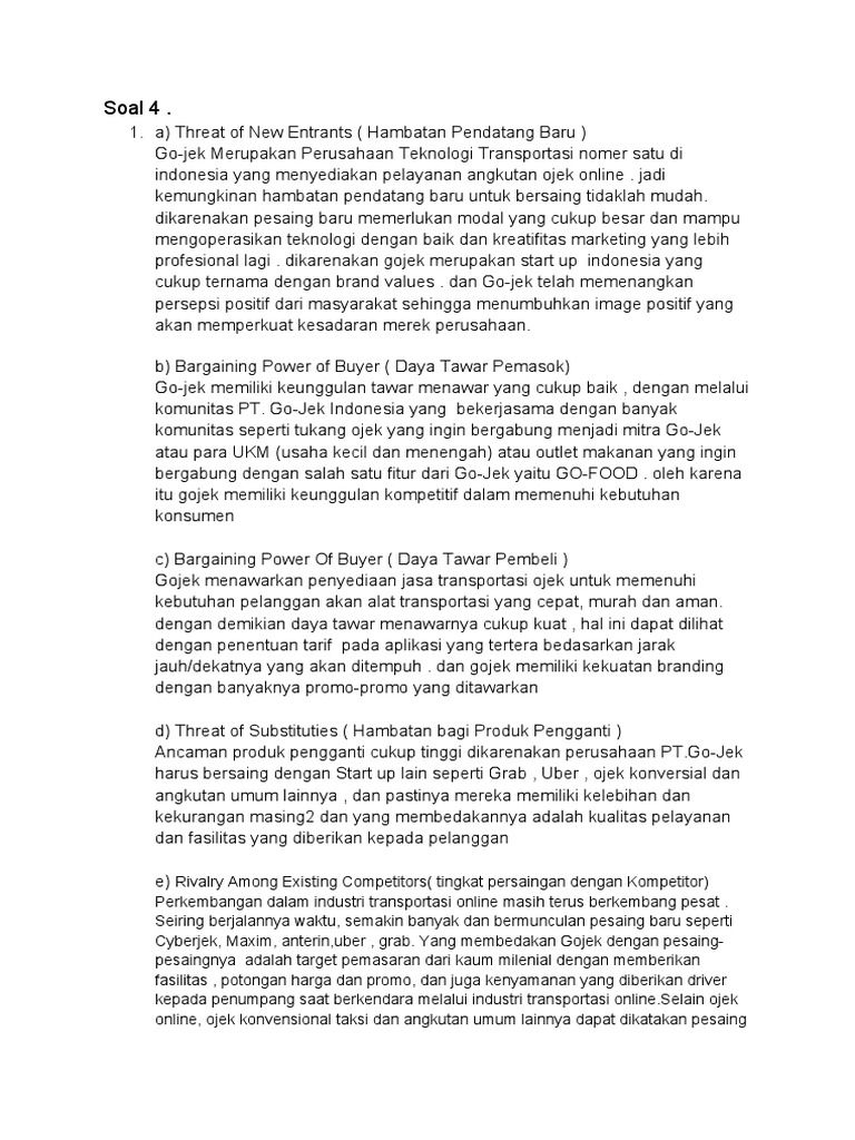 ANALIZING GOJEK'S VALUE CHAIN | PDF