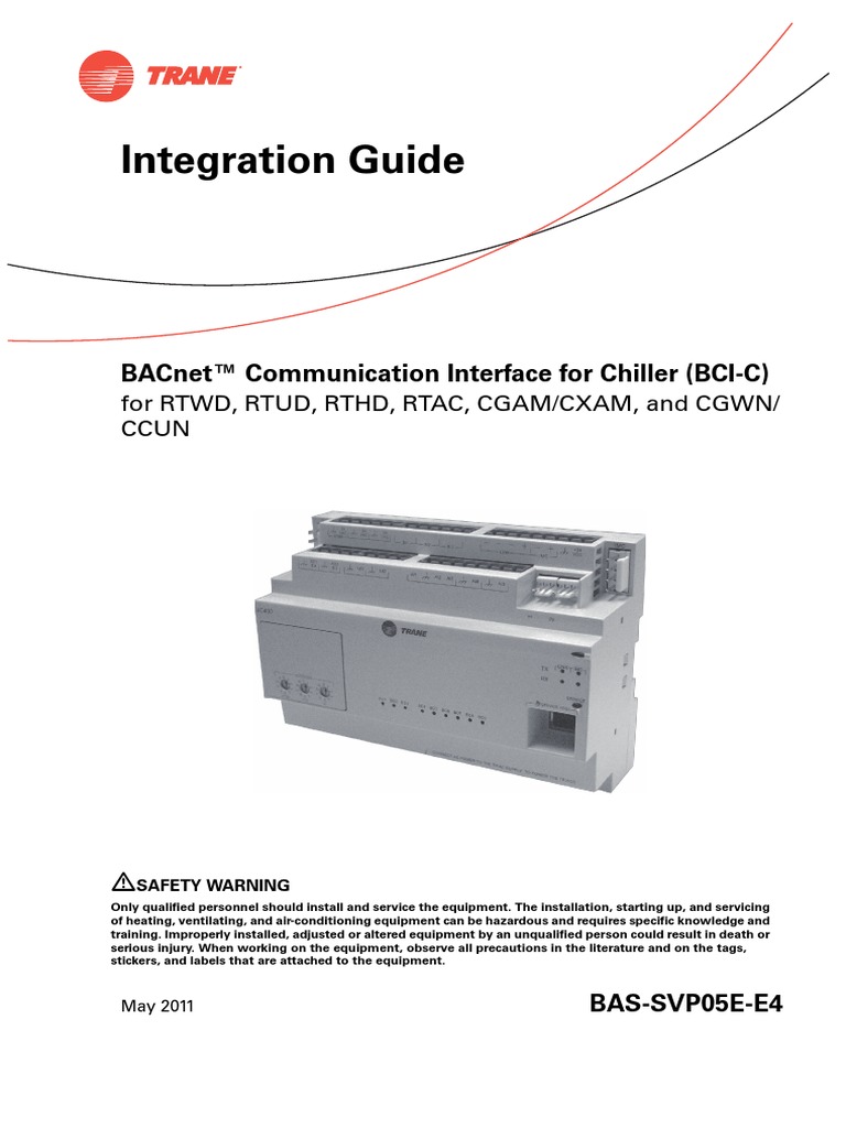 Integration Guide: Bacnet™ Communication Interface For Chiller (Bci-C ...