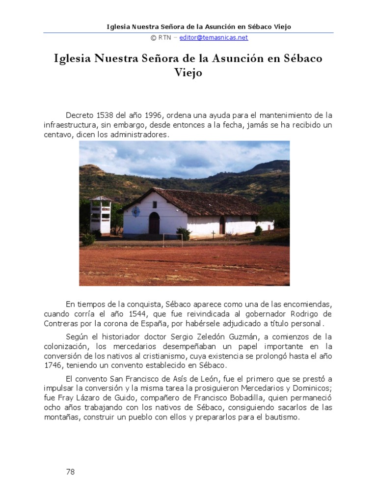 Iglesia Nuestra Señora de La Asunción en Sébaco Viejo | PDF | Religión ...