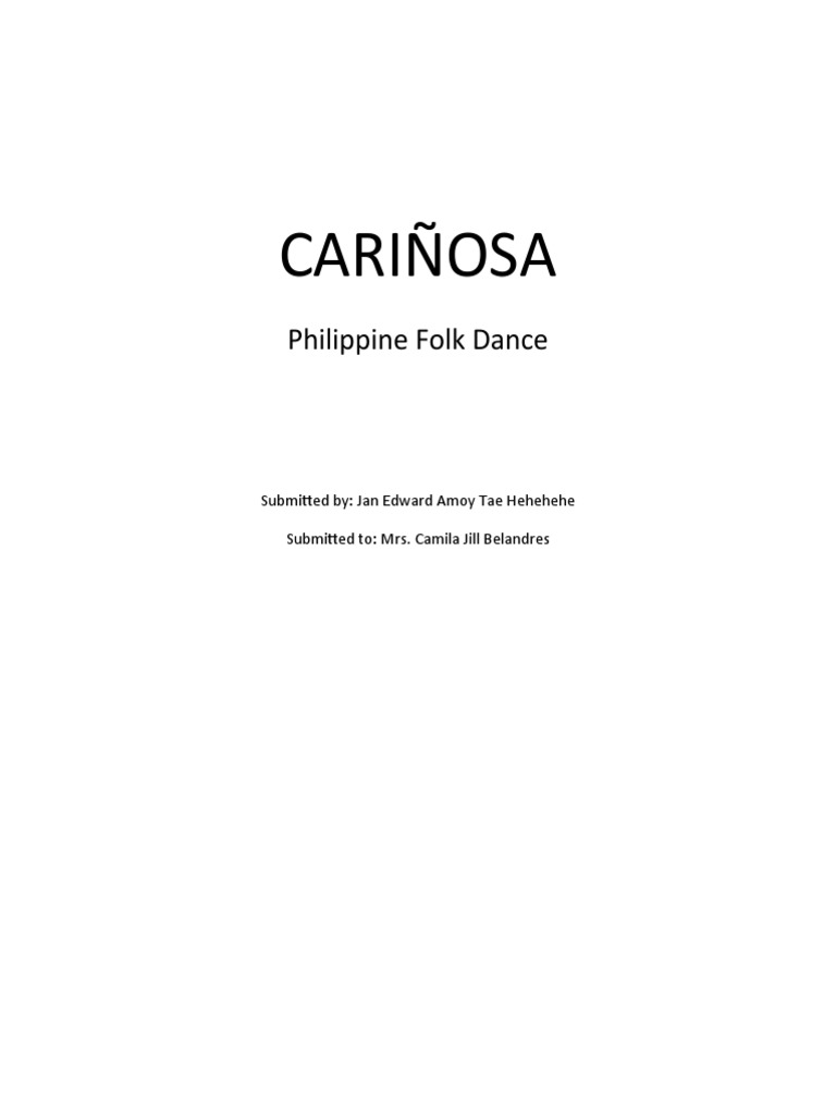 Cariñosa: Philippine Folk Dance | PDF | Dances | Philippines