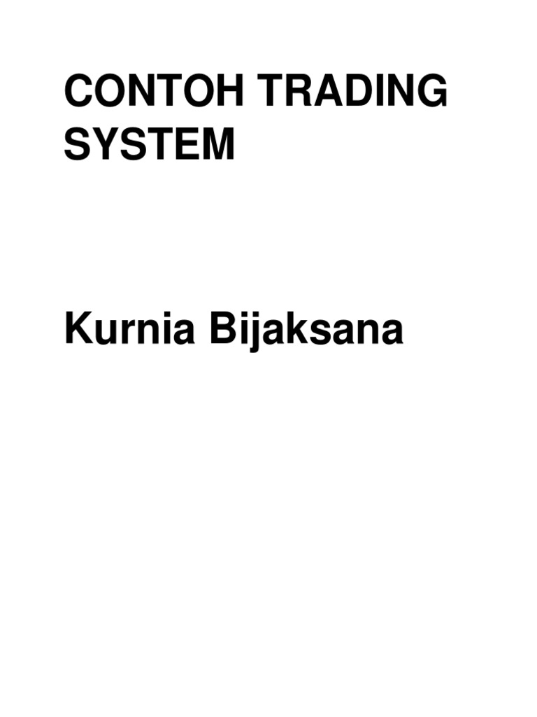 Contoh Trading System | PDF