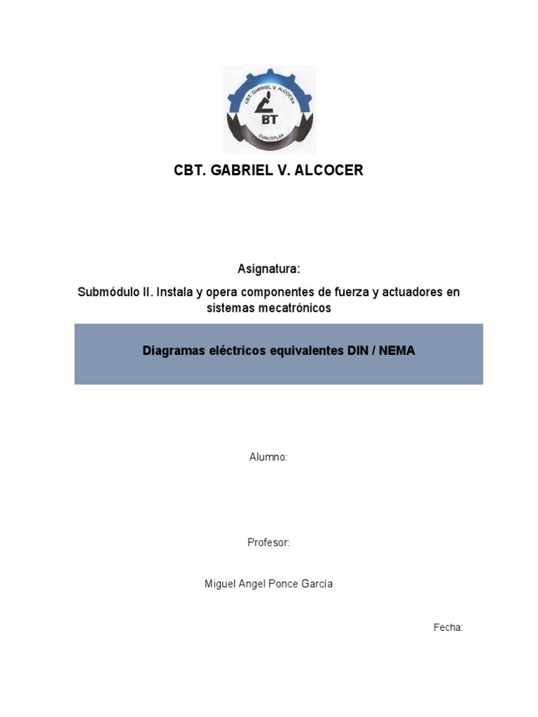 Diagramas Electricos Equivalentes DIN NEMA | PDF