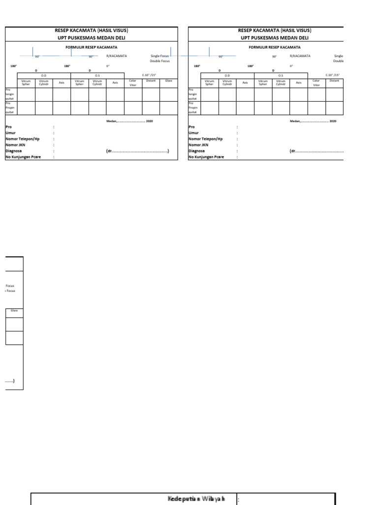 Contoh Resep Kacamata | PDF