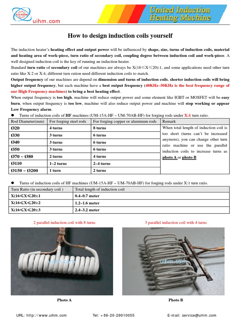 How To Design Induction Coils Yourself | PDF | Inductor | Electrical ...