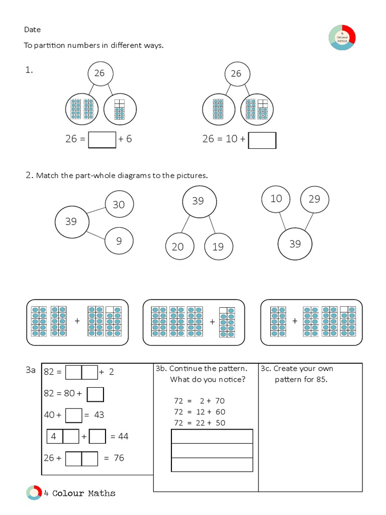 Date To Partition Numbers in Different Ways | PDF | Teaching Methods ...