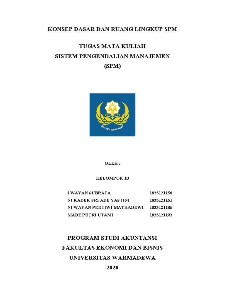 RMK Bab 1 SPM Kelompok 10 (D4) | PDF