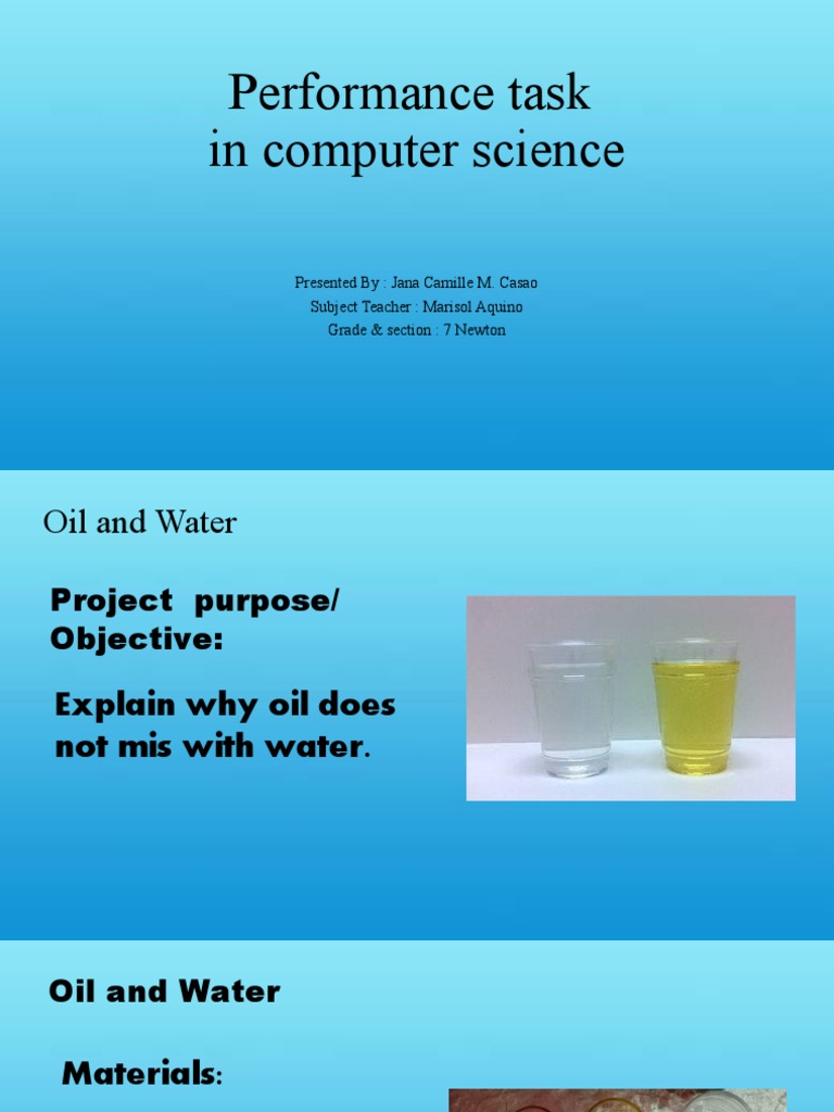 Performance Task 1 in Computer Science | PDF | Art