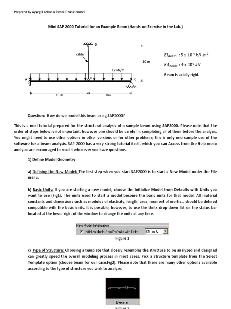 SAP2000 Beam Modeling Tutorial | PDF | Beam (Structure) | Stiffness
