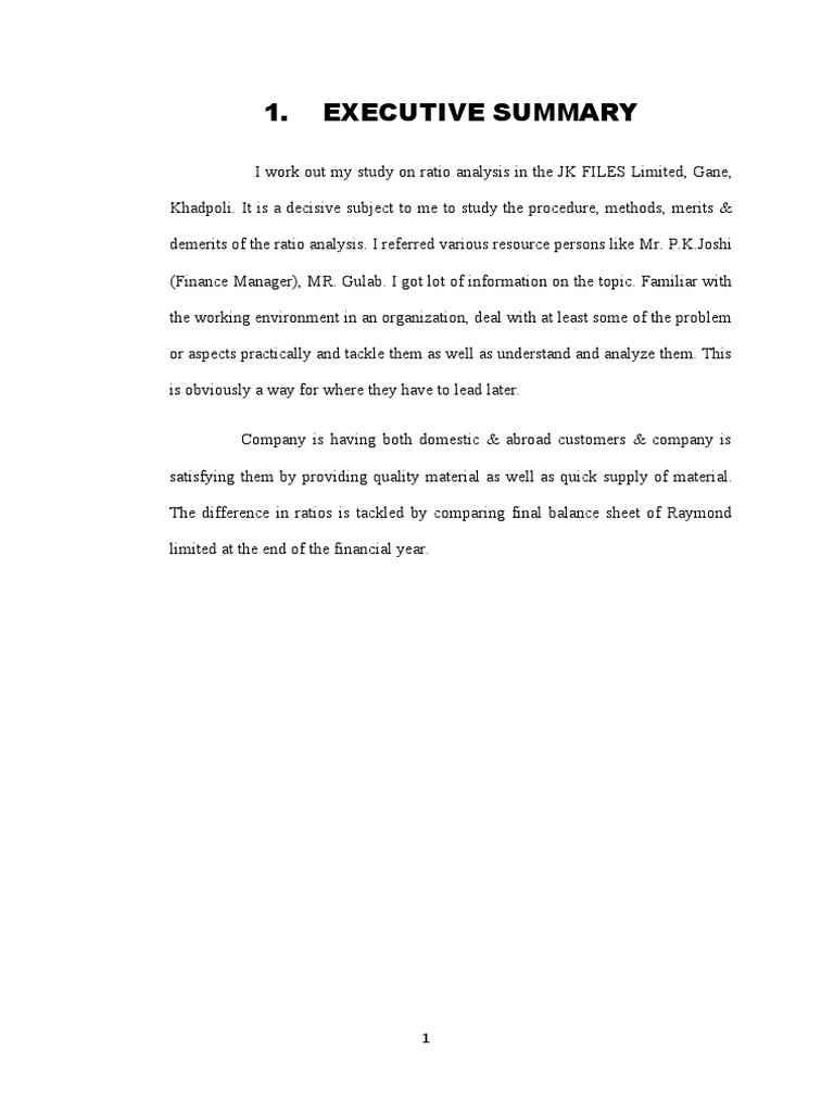 Executive Summary | PDF | Equity (Finance) | Market Liquidity