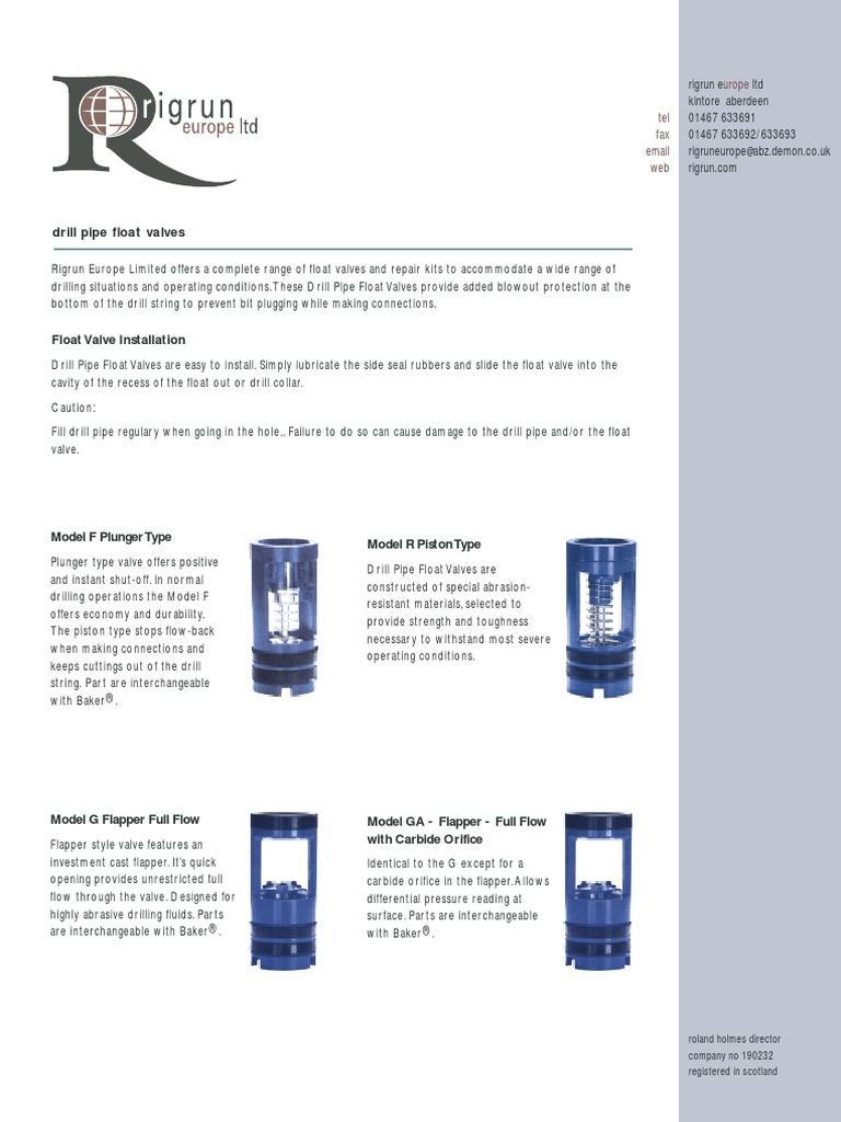 Float Types | PDF | Valve | Pipe (Fluid Conveyance)