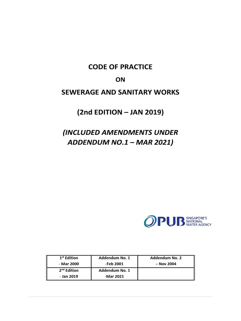 Updates to Singapore Sanitary Code | PDF | Sanitary Sewer | Sanitation