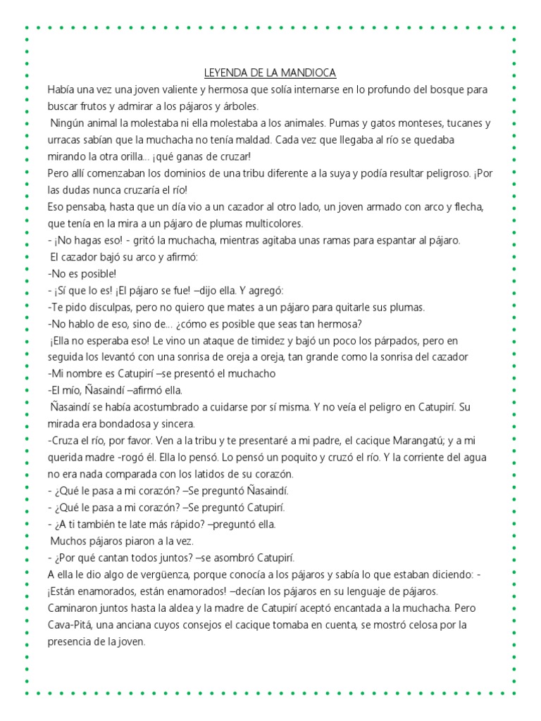 Leyenda de La Mandioca | PDF