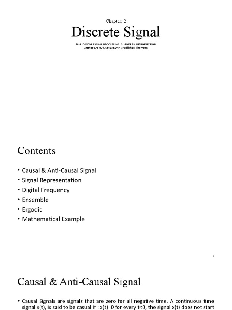 Causal and Anti-Causal Signals Explained | PDF | Randomness ...