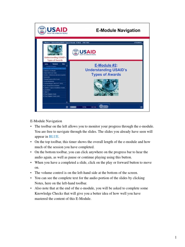 E-Module 2 - Understanding USAID's Types of Awards | PDF | United ...