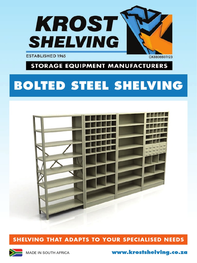 Krost Bolted Steel Shelving Solutions | PDF | Steel | Manufactured Goods