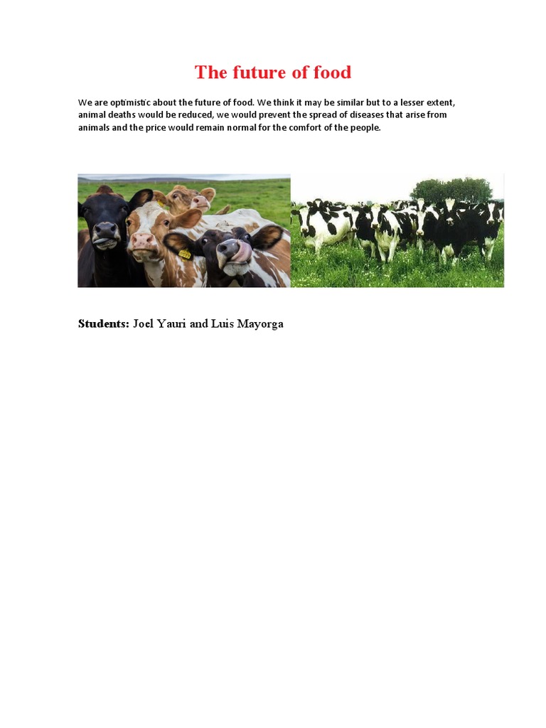 The Future of Food | PDF