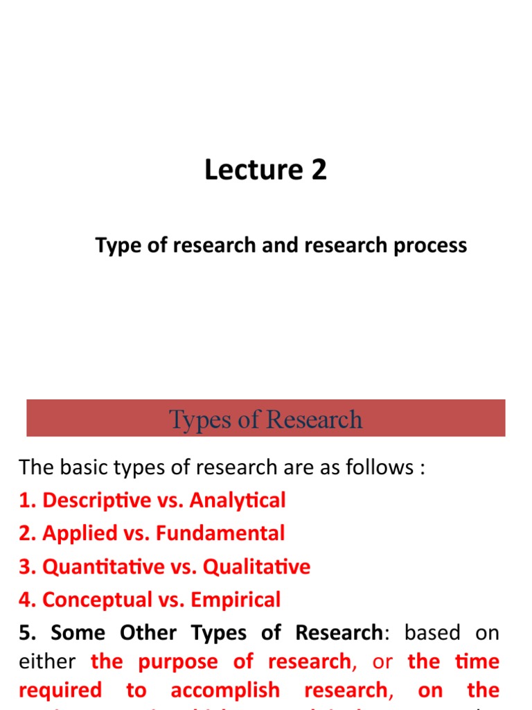 Type of Research and Research Process | PDF | Hypothesis | Survey ...