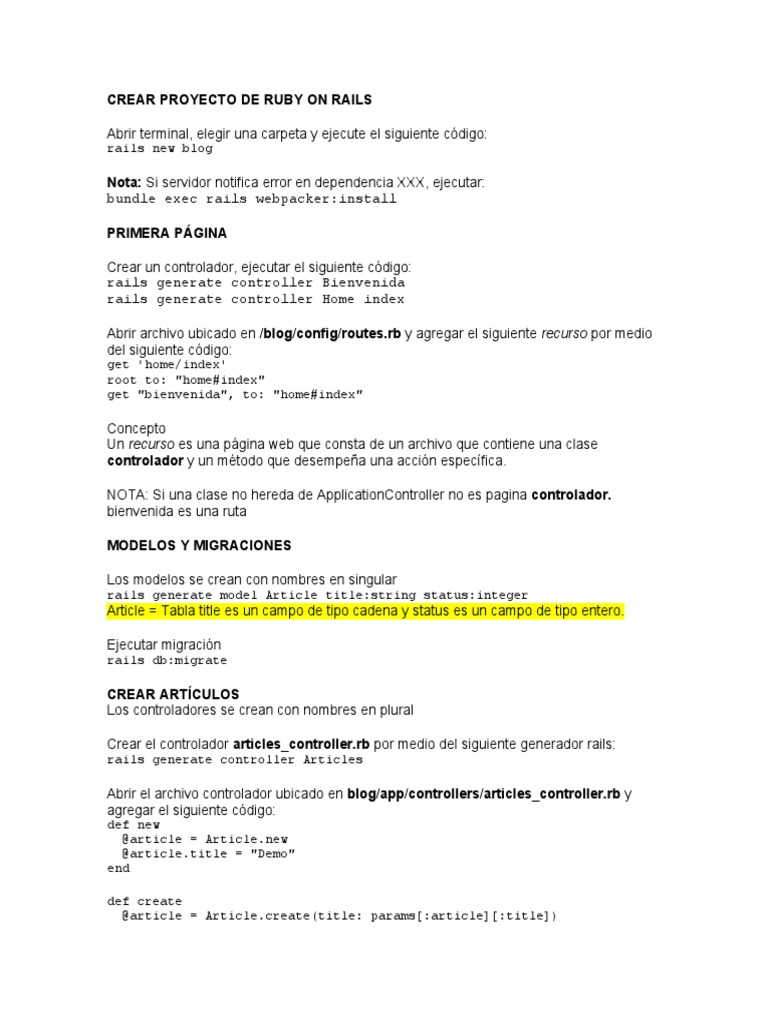 Como Hacer Crud En Ruby On Rails 6 Pdf