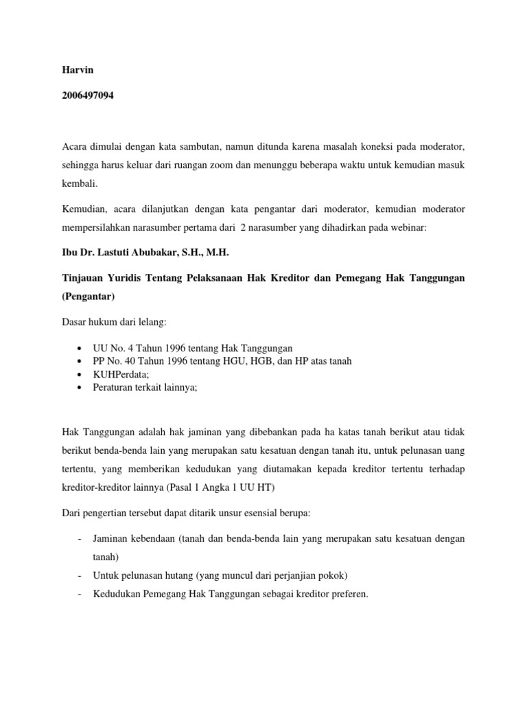 Resume Webinar Lelang | PDF