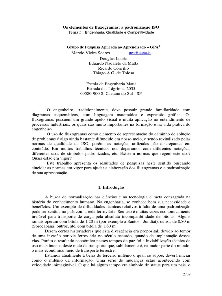 Iso 5807 | PDF | Dados | Padronização