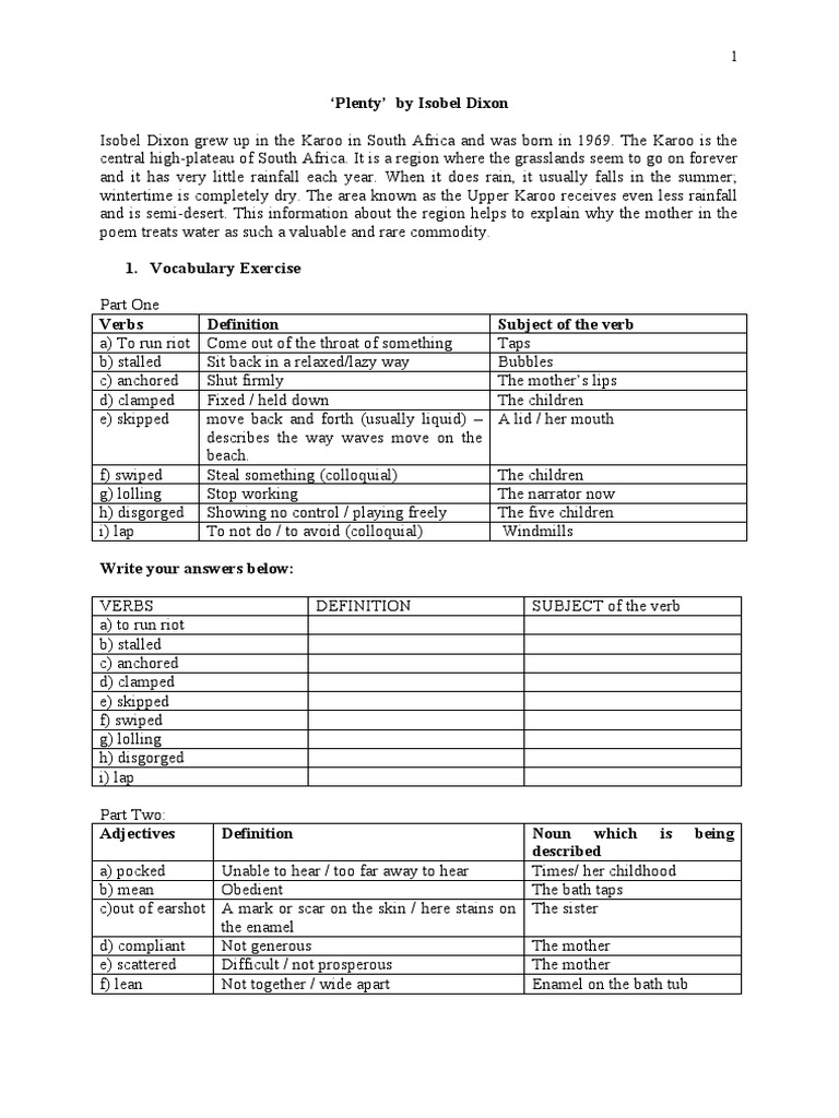 Plenty' by Isobel Dixon | PDF | Metaphor | Linguistic Morphology