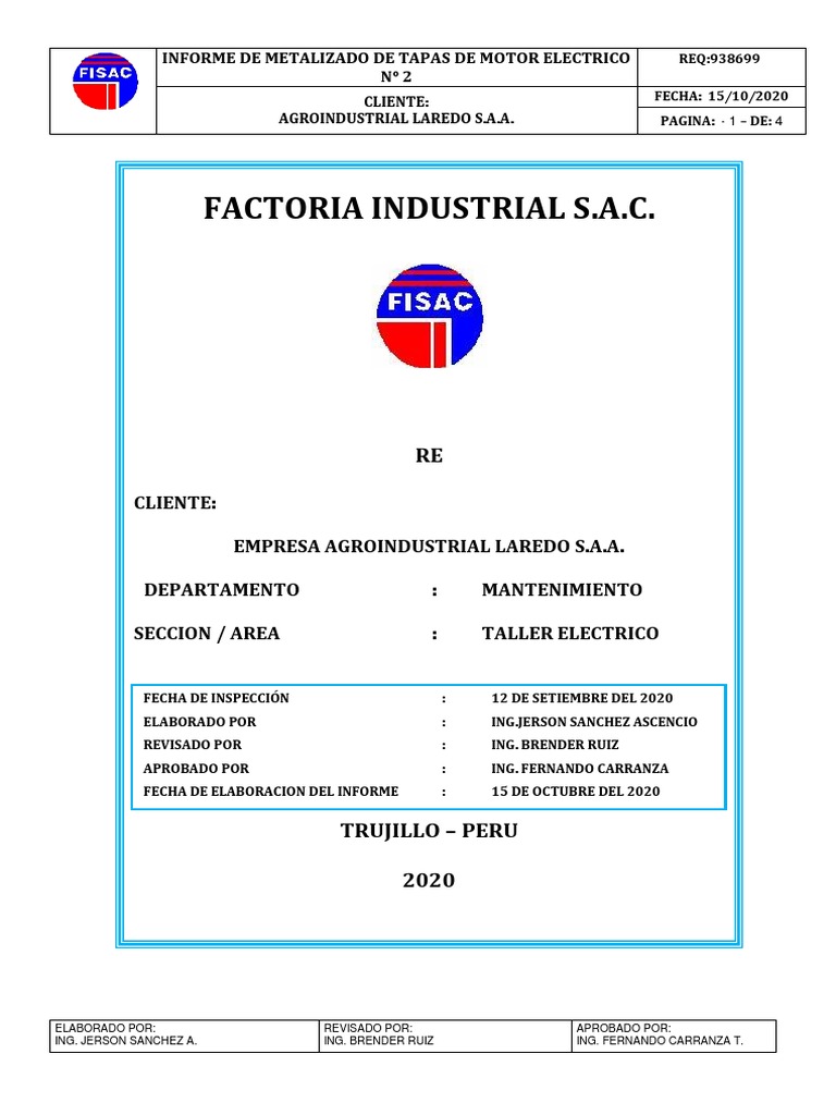 Informe de Metalizado de Tapas | PDF | Máquinas | Bienes manufacturados