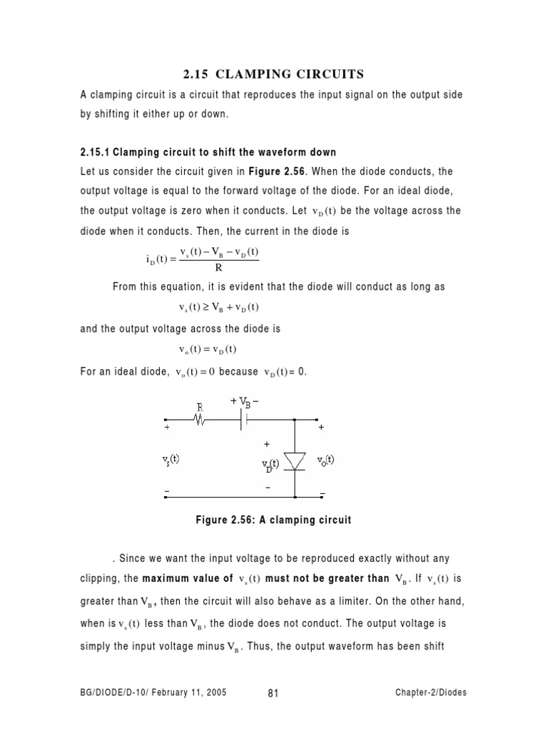 Clamping Circuits | PDF | Electronic Circuits | Electrical Engineering