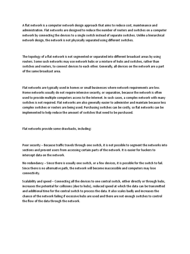 What Is A Flat Network | PDF