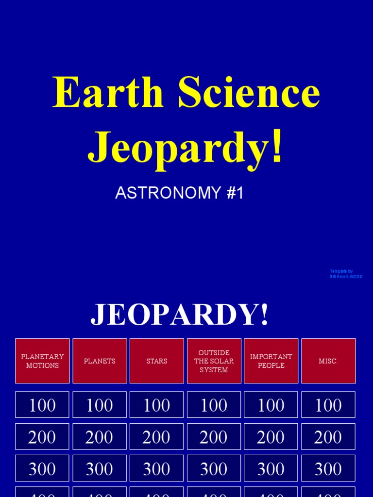 2005 Jeopardy (Astronomy #1) | PDF | Stars | Planets