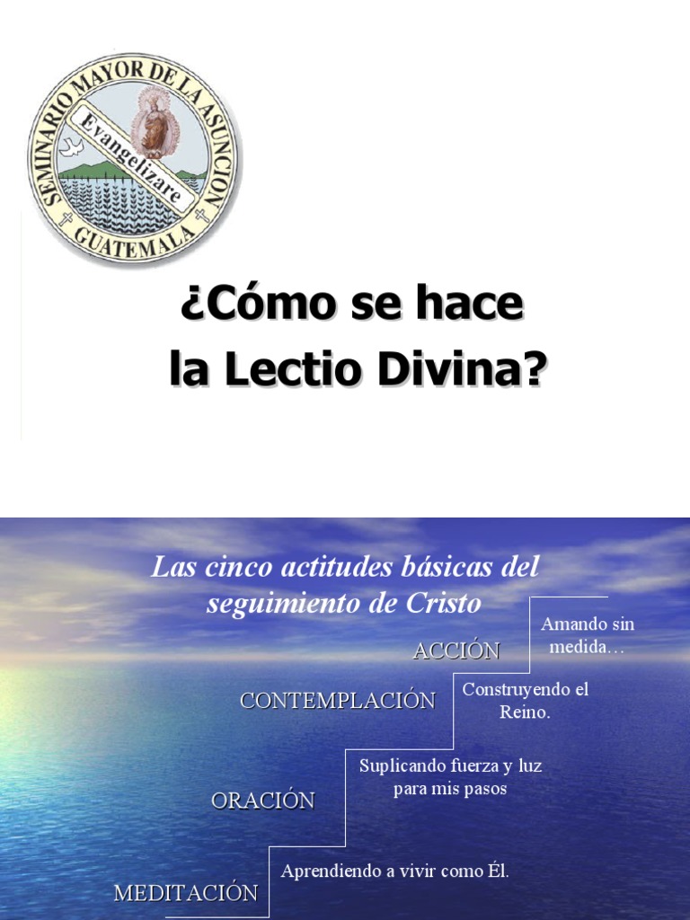 Pasos de La Lectio Divina | PDF | Oración | Dios