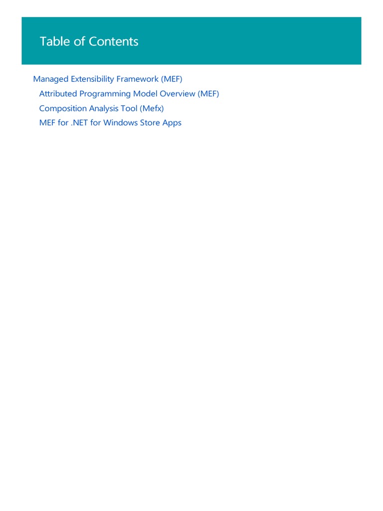 Managed Extensibility Framework Mef Attributed Programming Model Overview Mef Composition