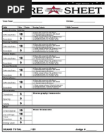 Dance Score Sheet | PDF