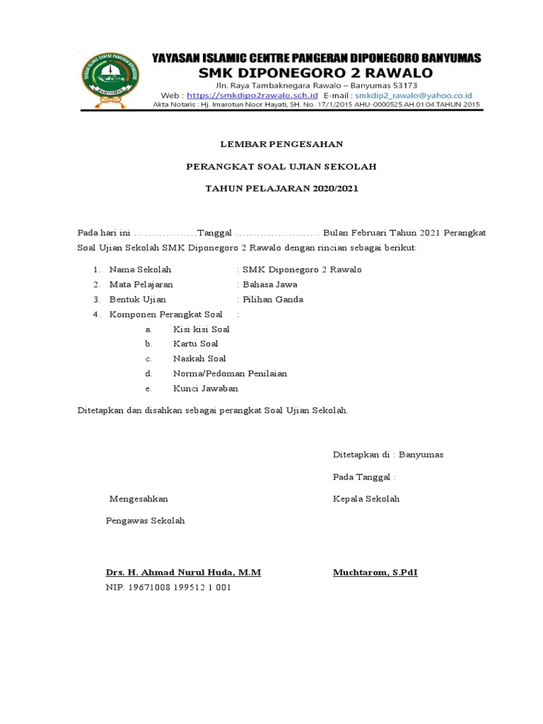 Lembar Pengesahan | PDF
