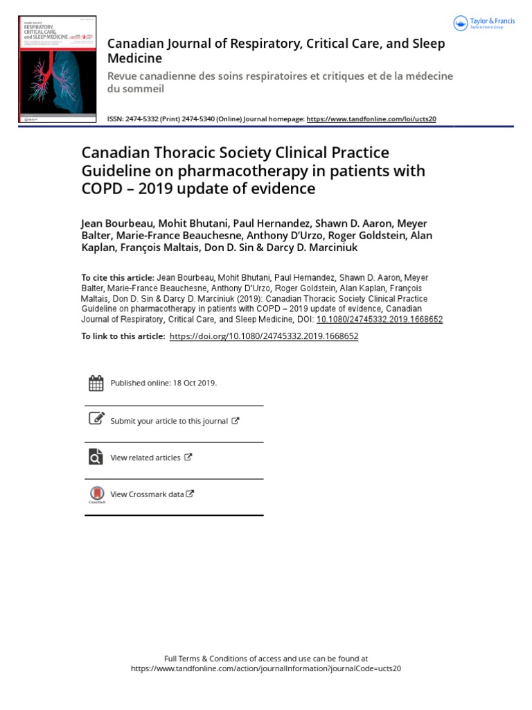 COPD Pharmacotherapy Guidelines 2019 Update | PDF | Chronic Obstructive ...