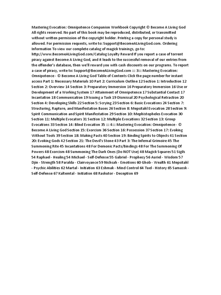 Mastering Evocation | PDF