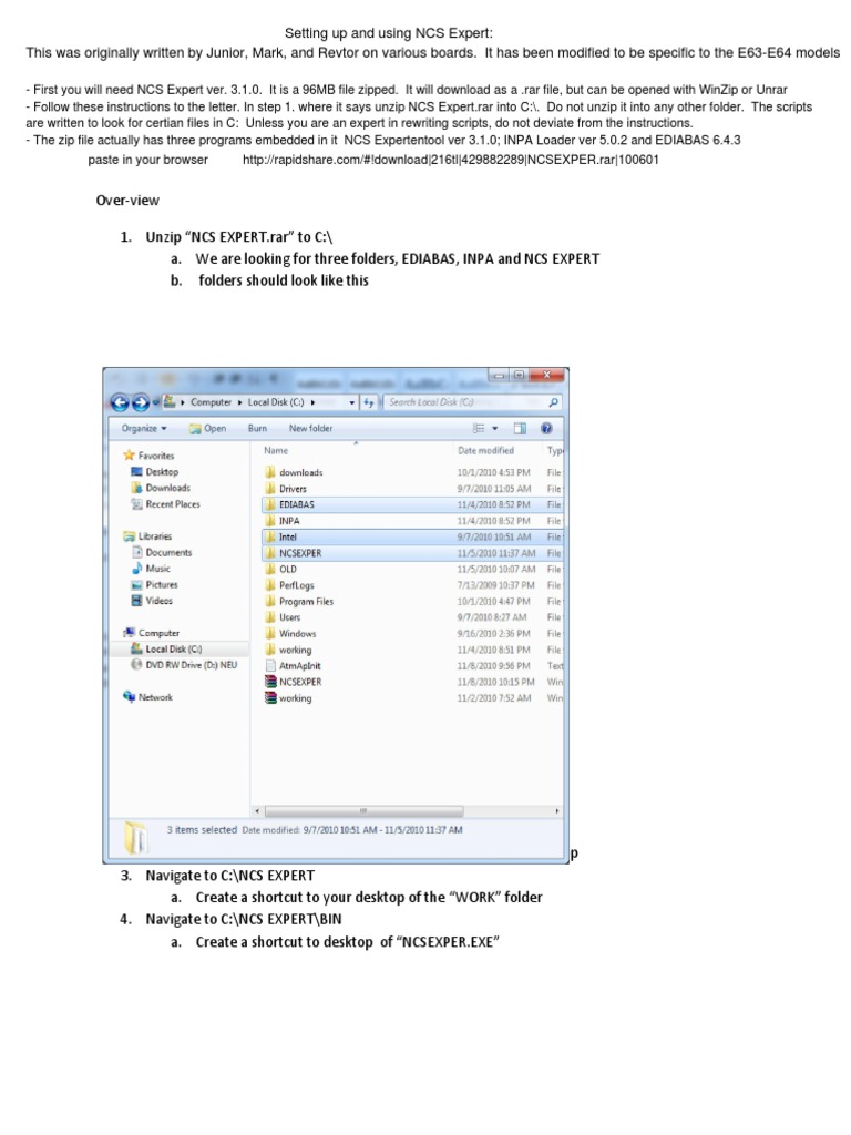 Setting Up and Using NCS Expert to Code Vehicle Control Modules via OBD Port | PDF | Zip (File ...