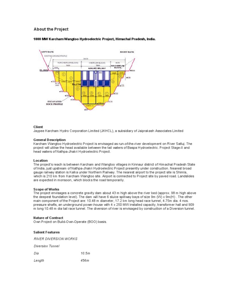 Karcham Wangtoo | PDF | Dam | Hydroelectricity