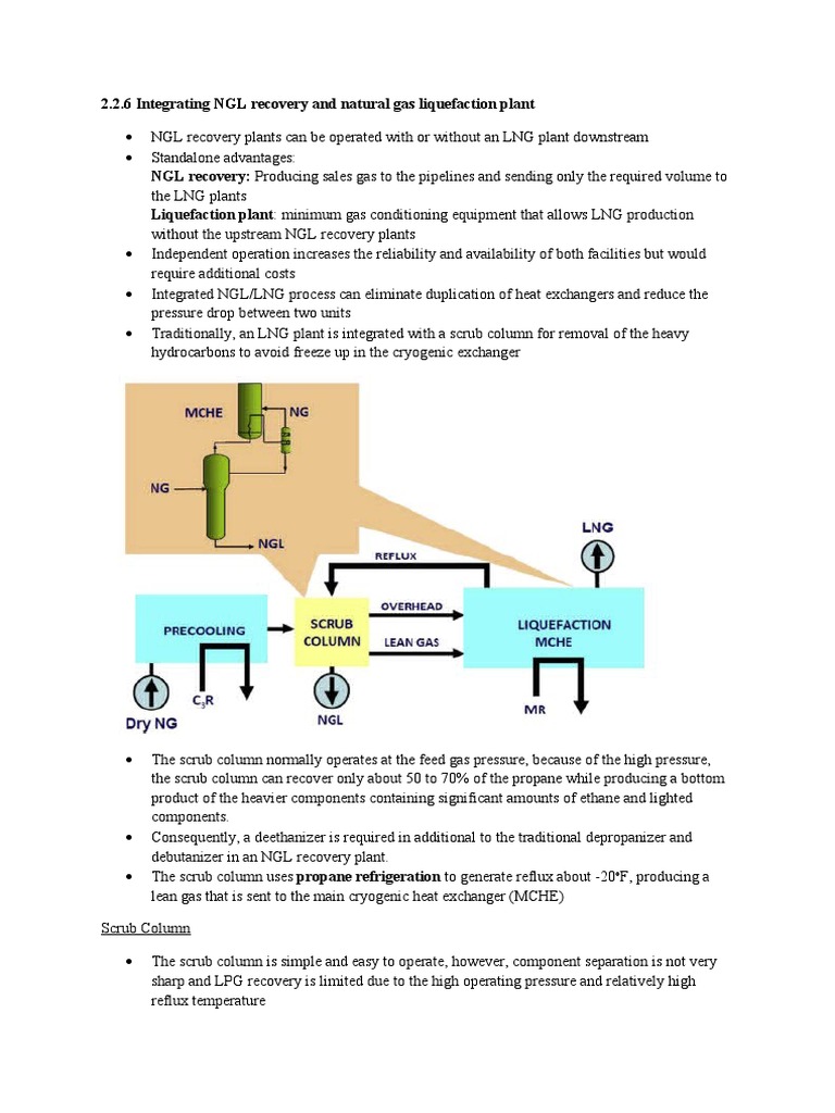 NGL Recovery and LNG Integration Process | PDF | Natural Gas Processing ...