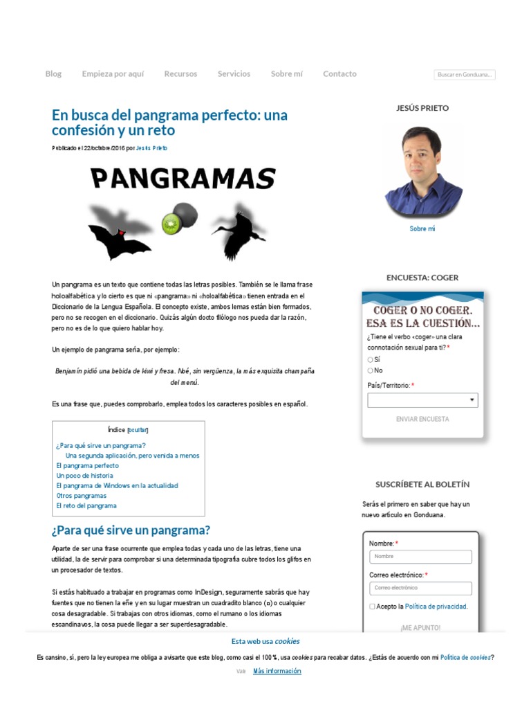 En Busca Del Pangrama Perfecto | PDF | Cookie HTTP | Macro (informática)