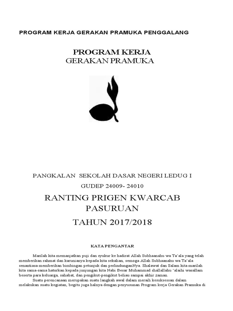 Program Kerja Gerakan Pramuka Penggalang | PDF | Karier & Perkembangan Program Kerja Gerakan Pramuka Penggalang | PDF | Karier & Perkembangan